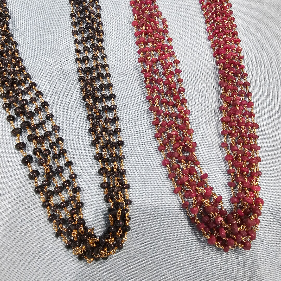 92.5 Pure Silver Simple Chains, Small Beads Chains, Silver Chains- Mix ...