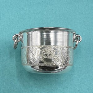 Pure Silver Gangalam, Shanku Chakra and Vinayaka Prasadham Bowls, Small ...