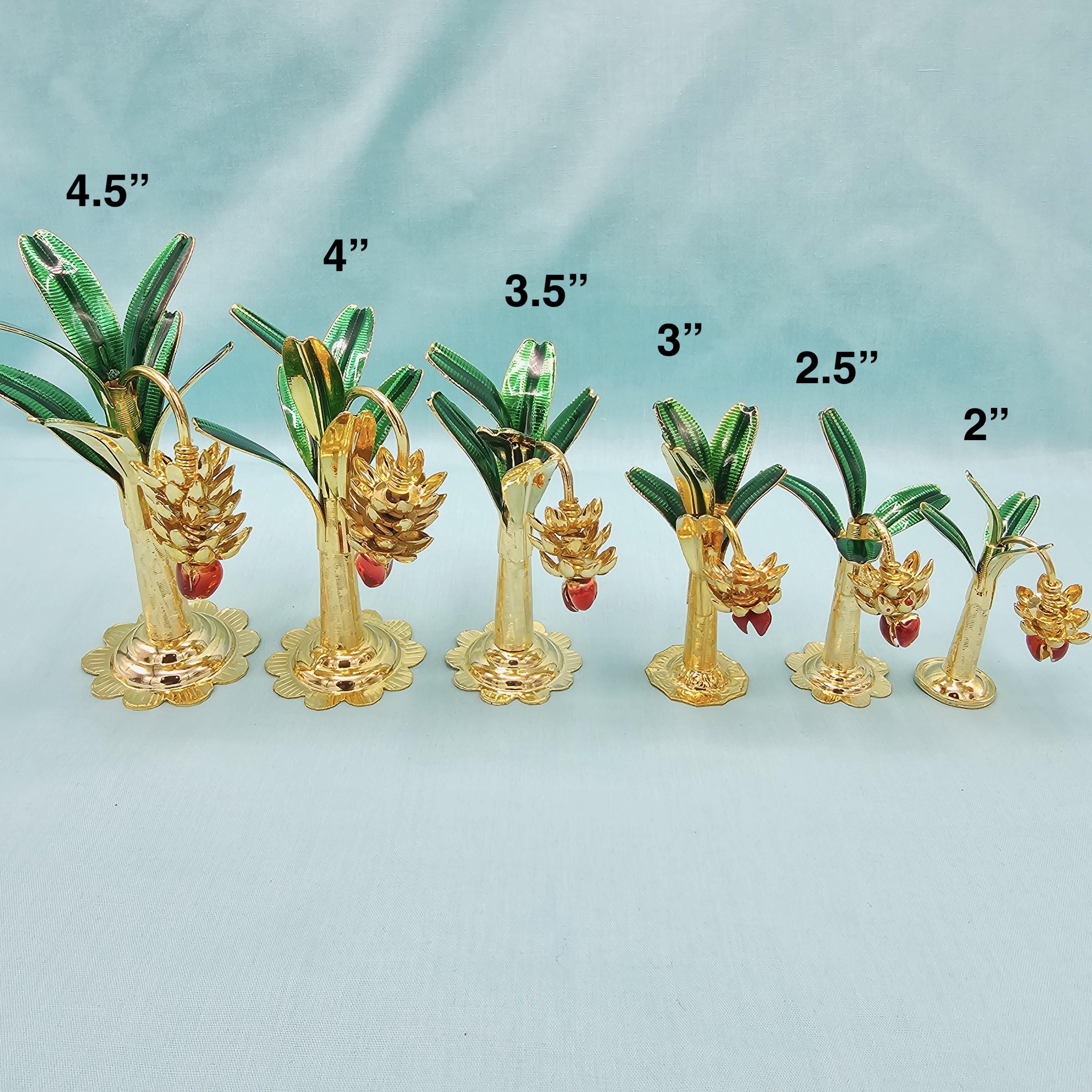 Pure Silver Banana Plants, Full Gold Covering With Green and Red Enamel ...