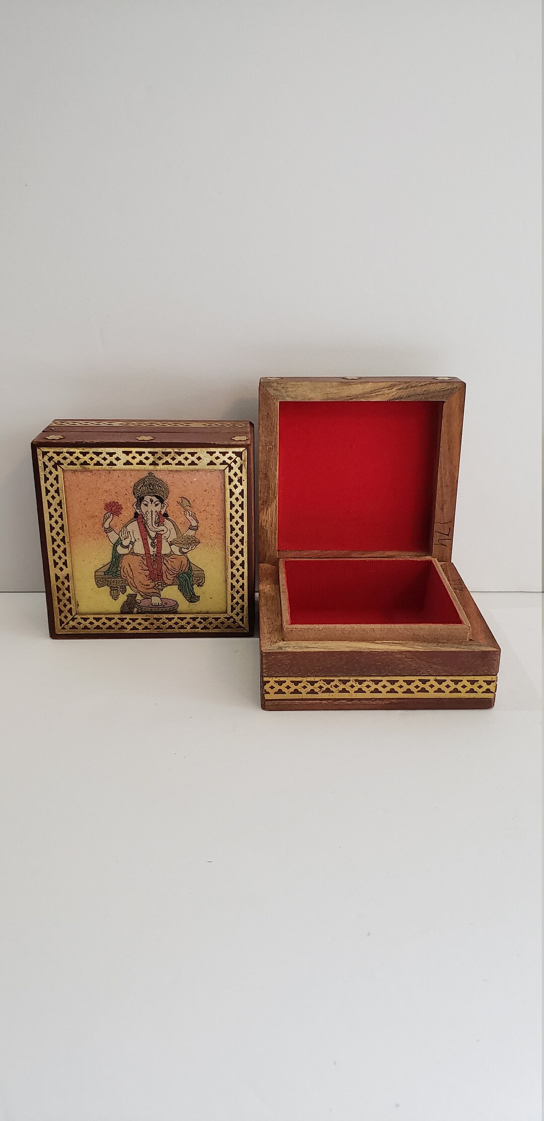 Handmade Trinket Box, Hand Painted Jewelry Box, Genesh -lord of ...