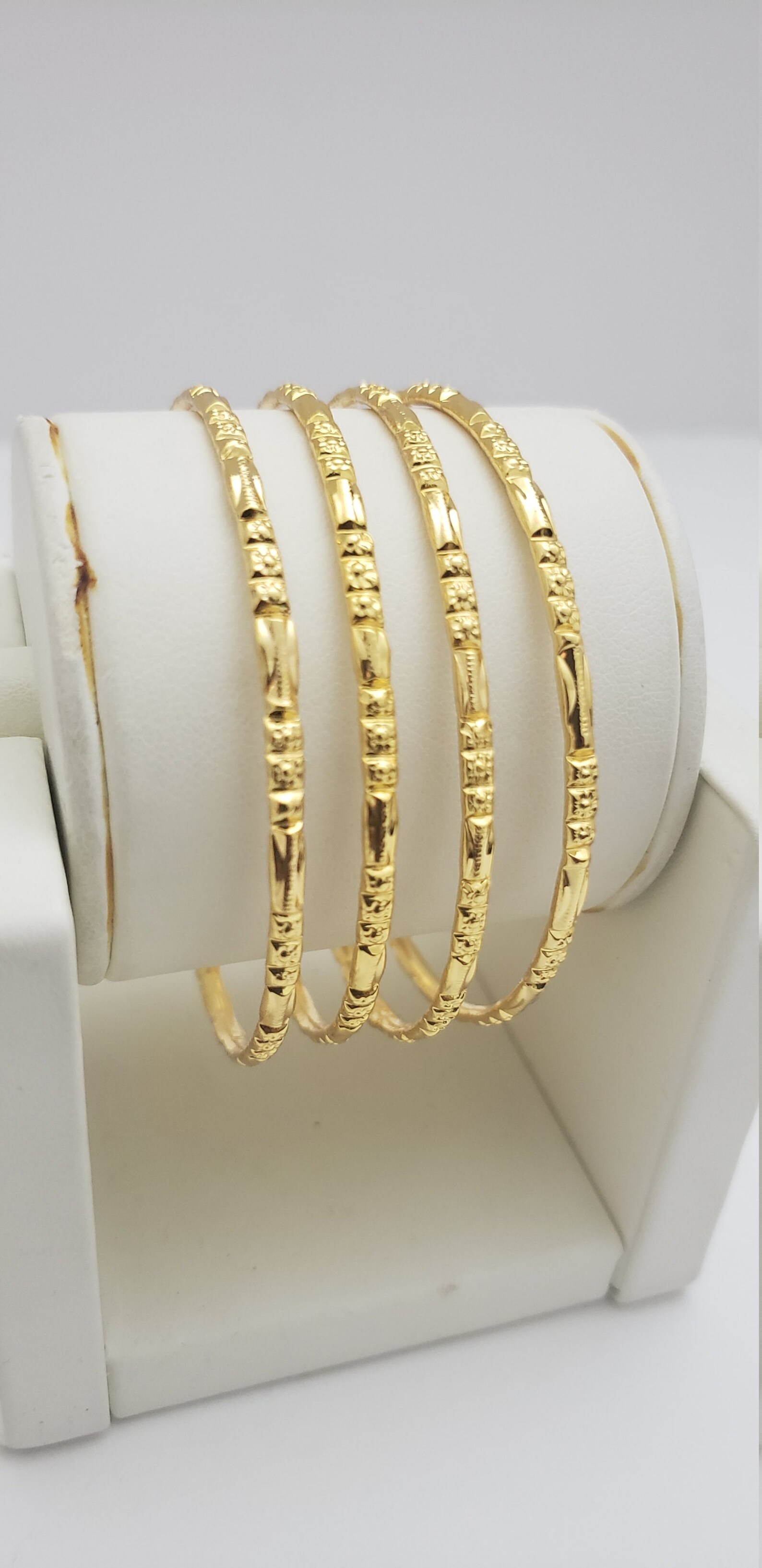 Gold Covering Bangles Set 4 Bangle Set 22k Gold Plated | Etsy