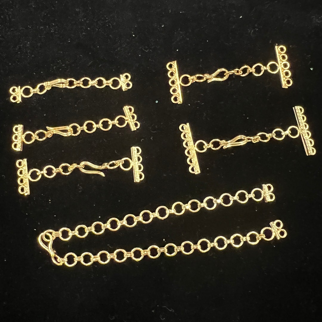 Silver Back Chains, Pure Silver With 22k Gold Covering Jewelry Supplies ...