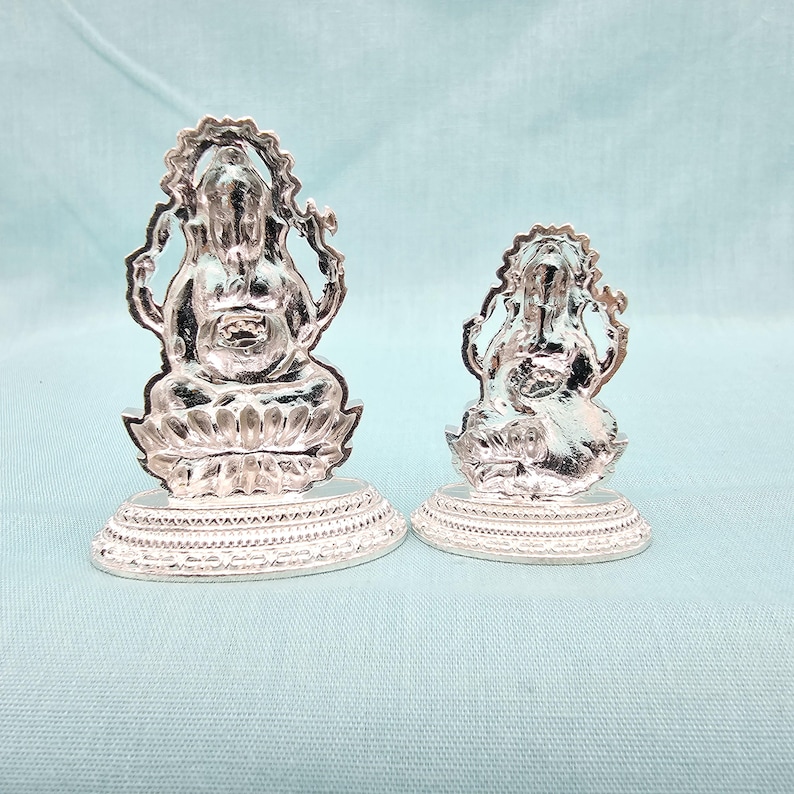 Pure Silver Ganesh Idol, Ganapathi, Pooja Decor - Etsy