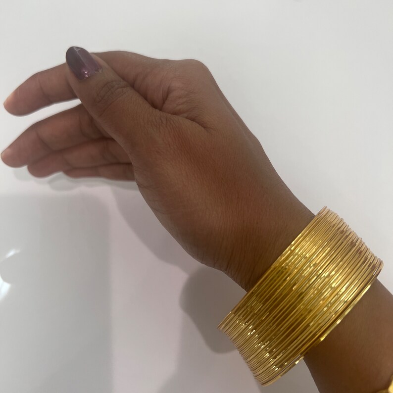 Indian Bangles 22k Gold Plated 24 Bangles Set Traditional - Etsy