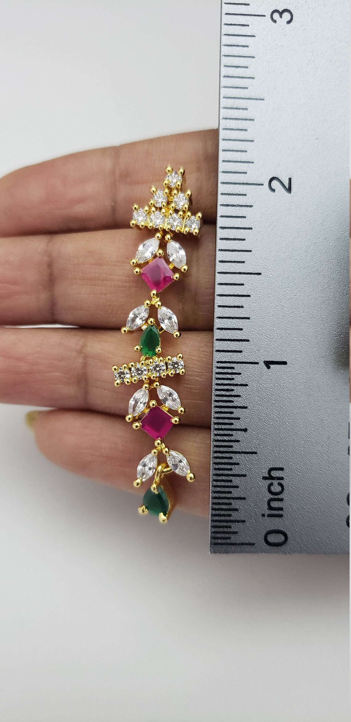 Traditional Indian Jewelry Semi precious ruby and emerald | Etsy