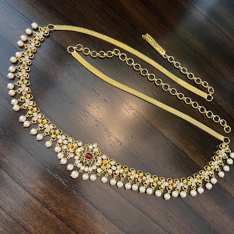 Chain Type Adult Size Vaddanam, Indian Waist Belt, Kamar Band, Czs ...