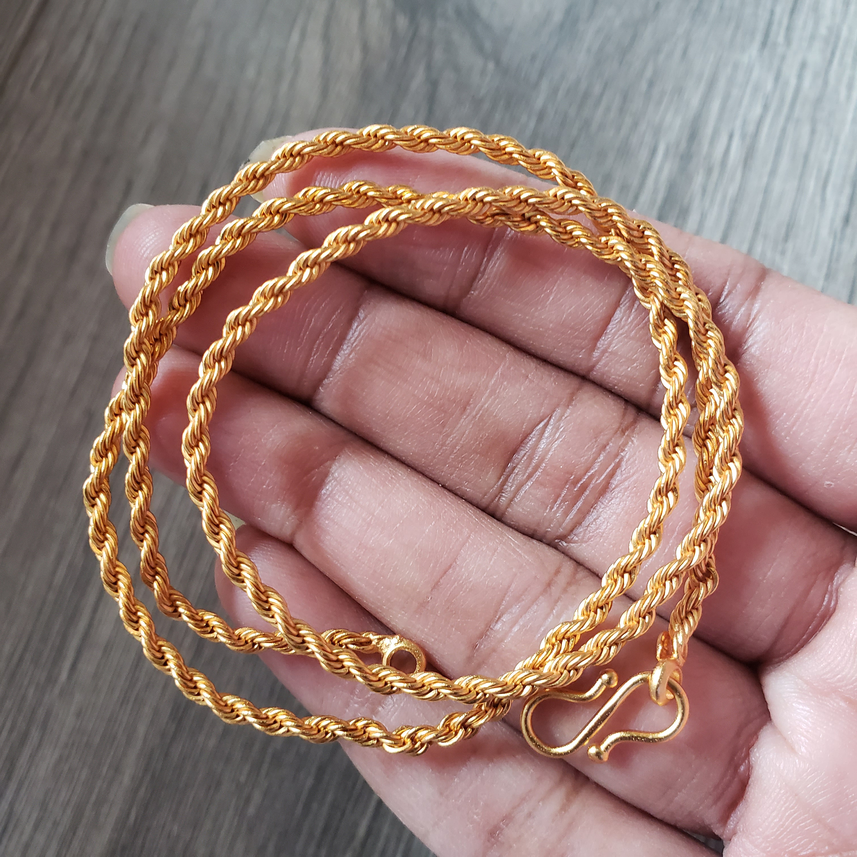 18"matt Finish Antique Gold Chain, Short Necklace Chain, Matt Finish ...
