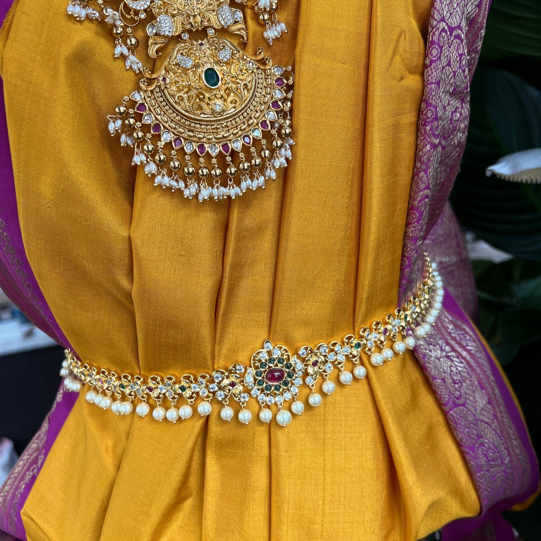 Chain Type Adult Size Vaddanam, Indian Waist Belt, Kamar Band, Czs ...