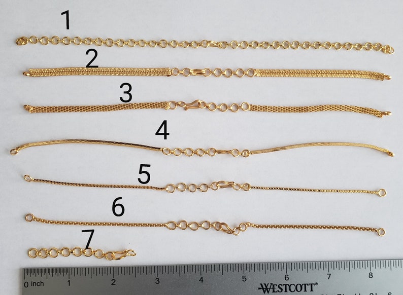 24k Gold Color Covering Extensions or Matt Finish Gold Bracelet ...