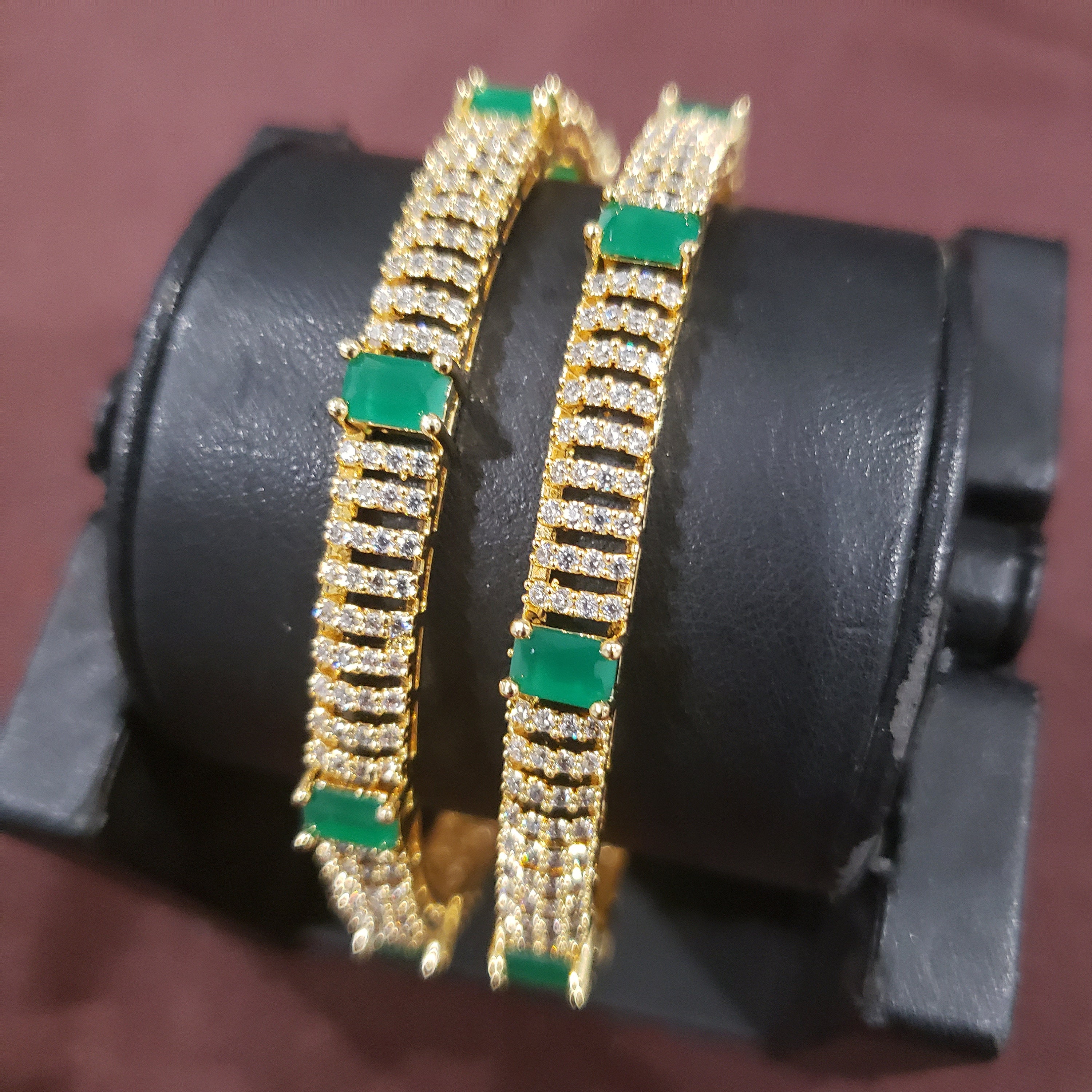 2 Indian Bangles Set, 22k Gold Plated, 2 Bangles Set, Traditional ...