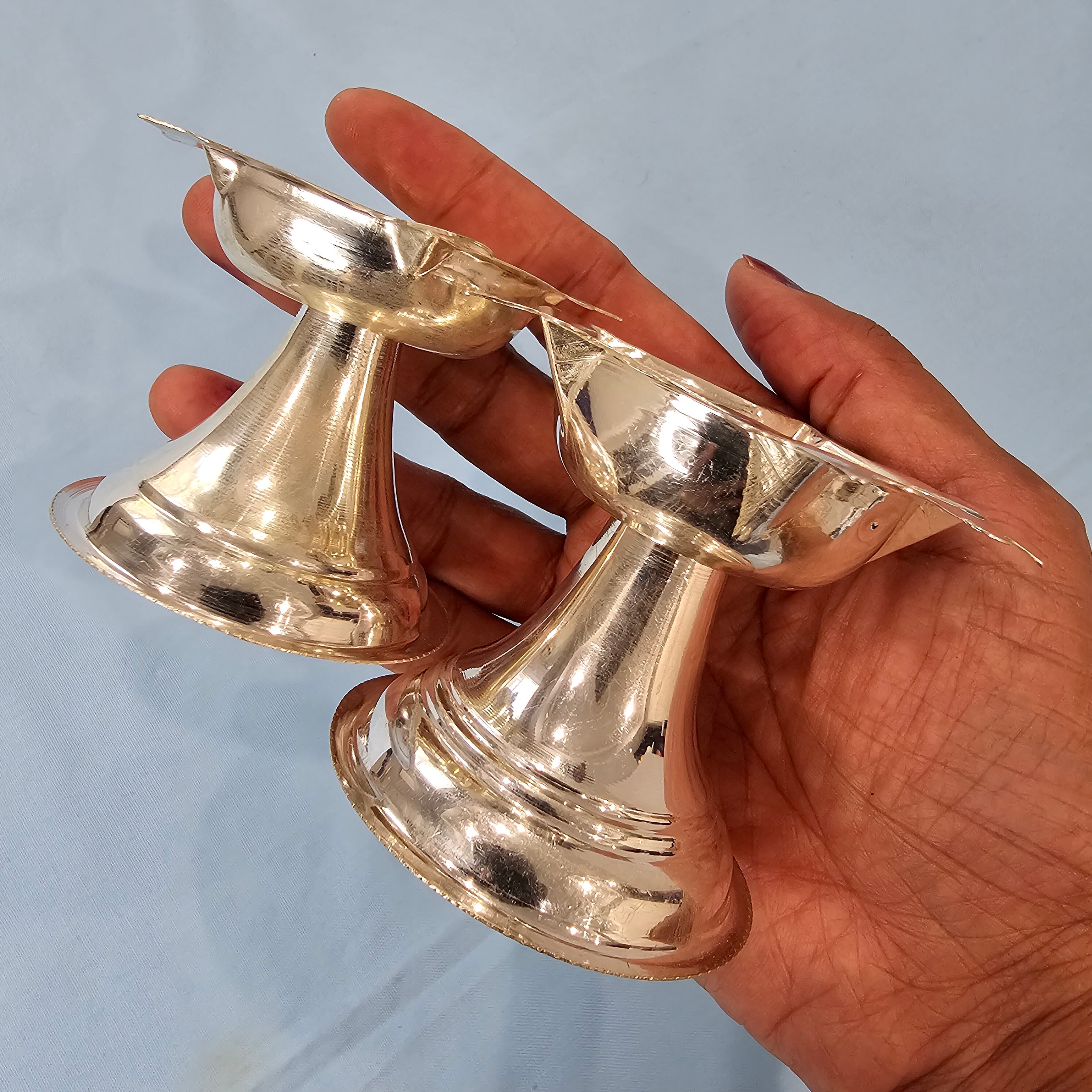 Pure Silver Deepam, Star Silver Lamps, Silver Diya, Silver Gifts for ...