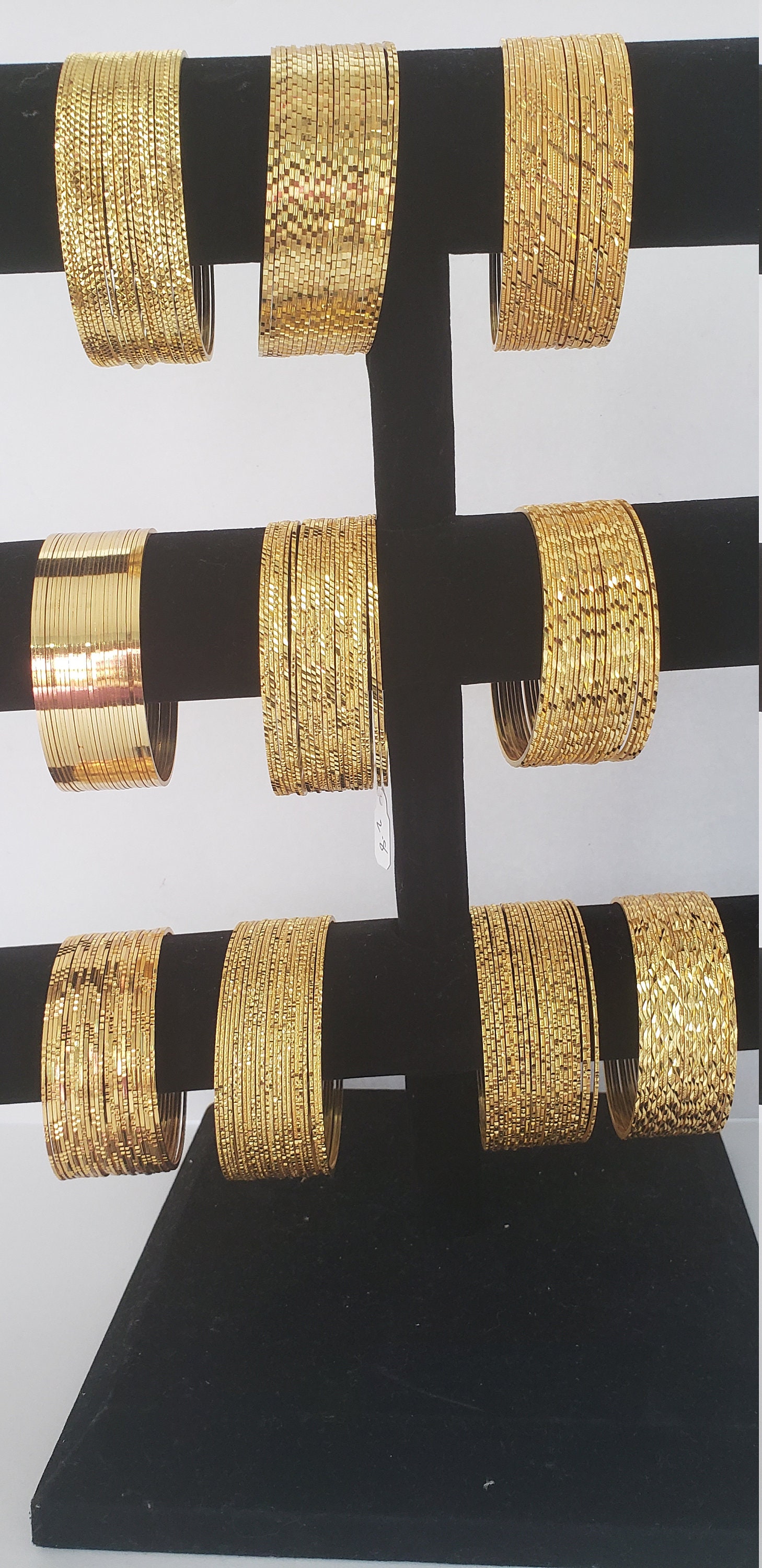 24 Indian Bangles Set 22k Gold Plated 24 Thin Bangles set | Etsy