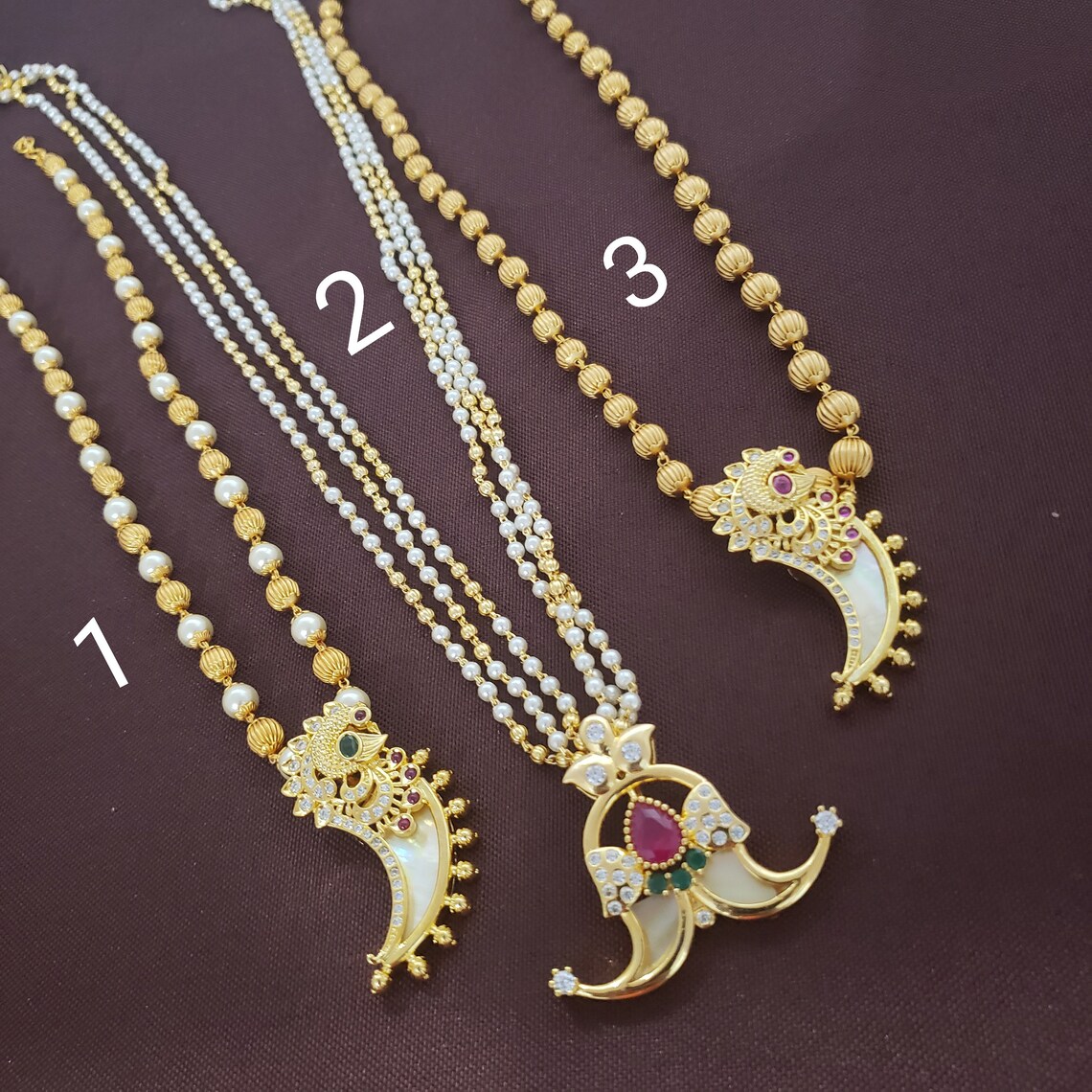 Puli Goru Pendant High Quality AD Stones With Semi Precious - Etsy