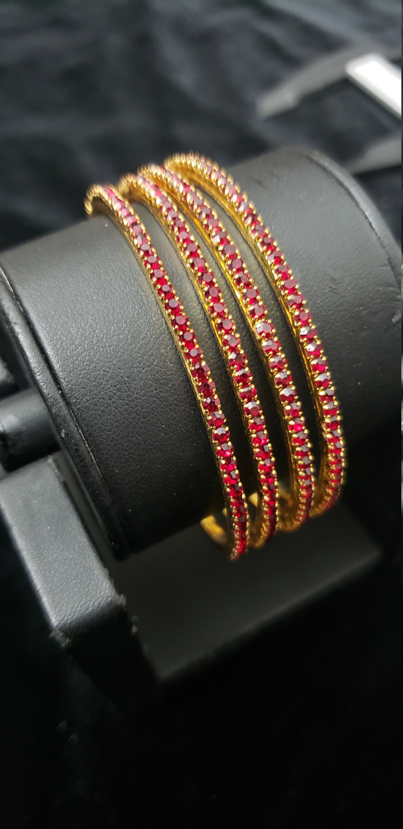 Maroon Color Stone Bangles, Set of 4 Bangles, Mix N Match Bangles - Etsy
