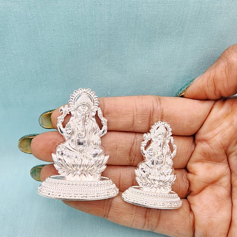 Pure Silver Ganesh Idol, Ganapathi, Pooja Decor - Etsy