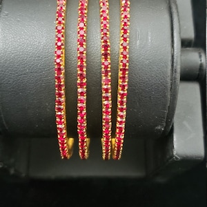 Maroon Color Stone Bangles, Set of 4 Bangles, Mix N Match Bangles - Etsy