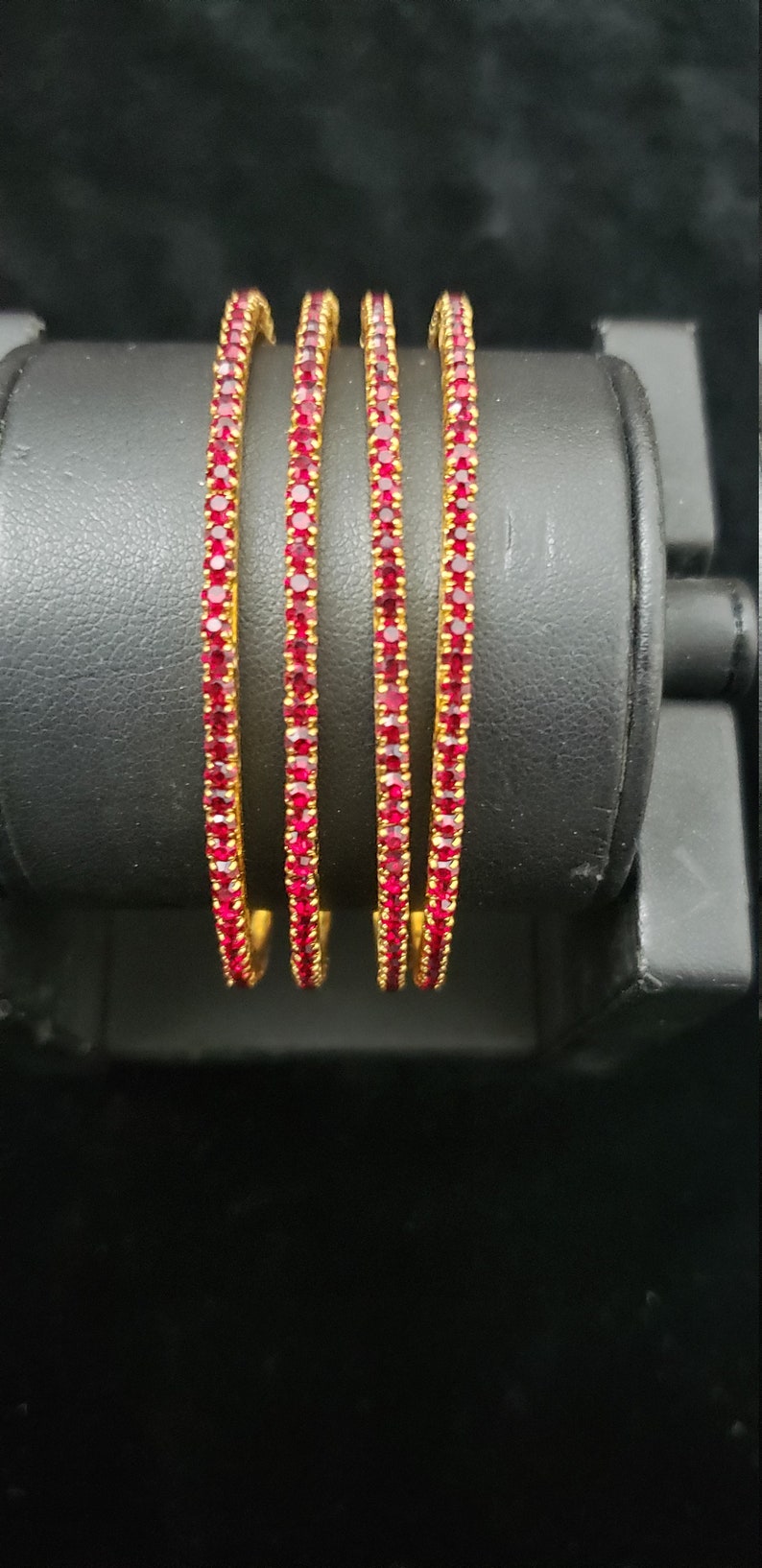 Maroon Color Stone Bangles, Set of 4 Bangles, Mix N Match Bangles - Etsy