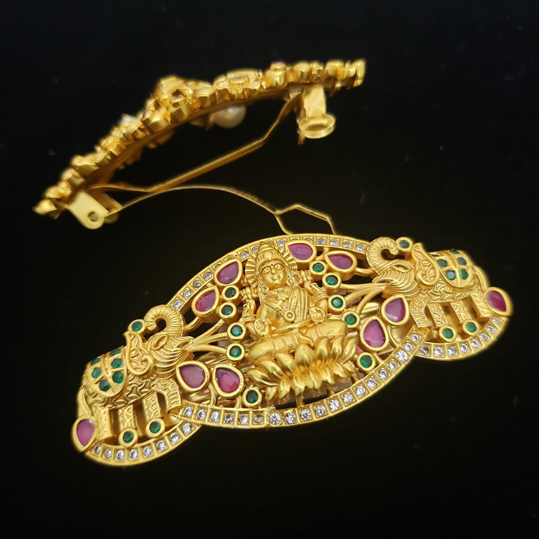 Indian Hair Clips,gold Covering Hair Clip, Wedding Accessories, Matte ...