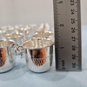 Pure Silver Gangalam, Shanku Chakra and Vinayaka Prasadham Bowls, Small ...