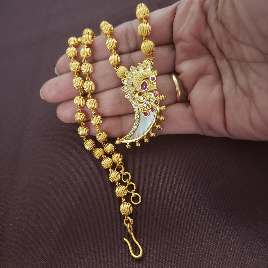 Puli Goru Pendant High Quality AD Stones With Semi Precious - Etsy