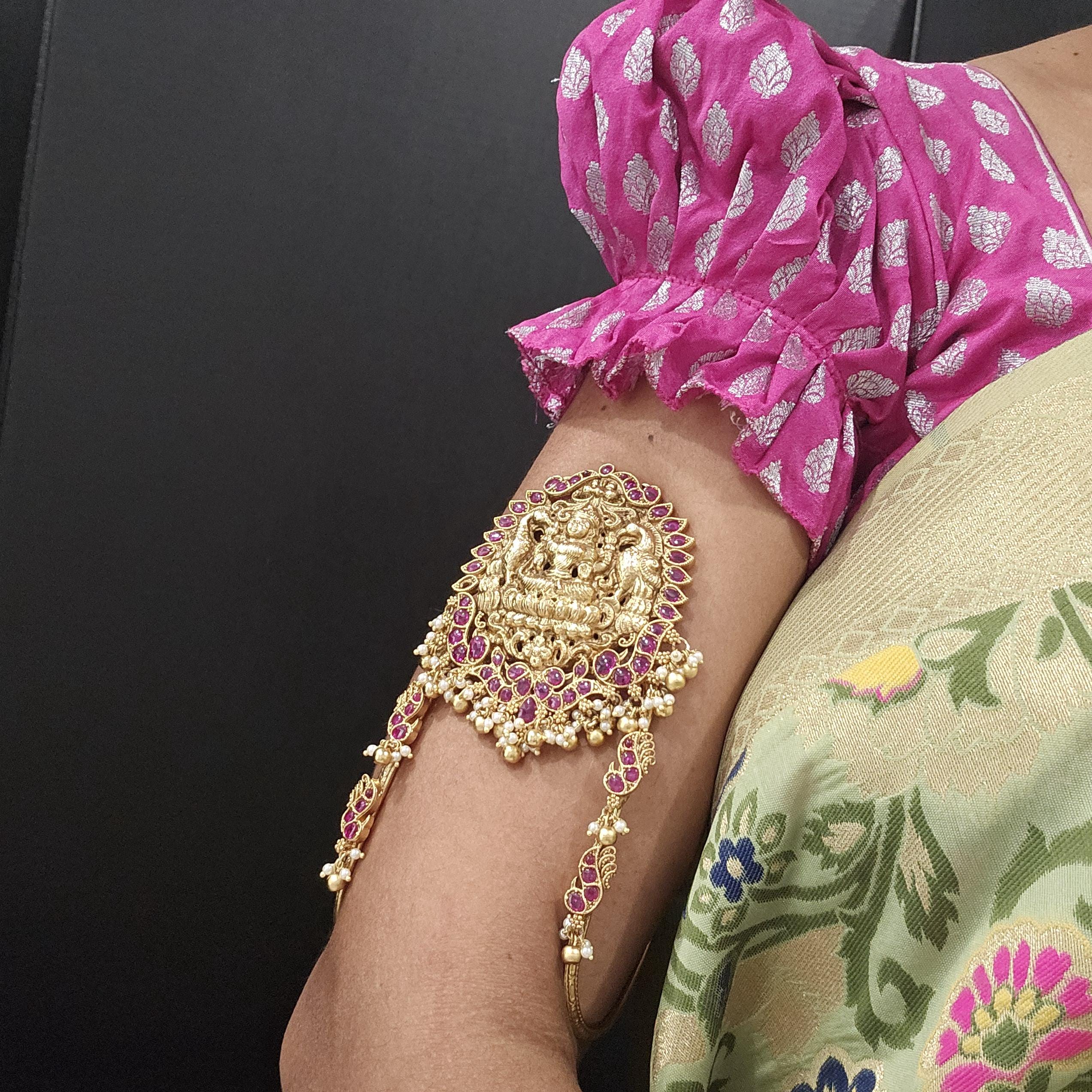 Adults Temple Armlet, Traditional Bangle Type Vanki, Bhanjuband, AD ...