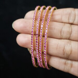 Pink Indian Bangles ,traditional Bangles,wedding Bangles, Pink Bridal ...
