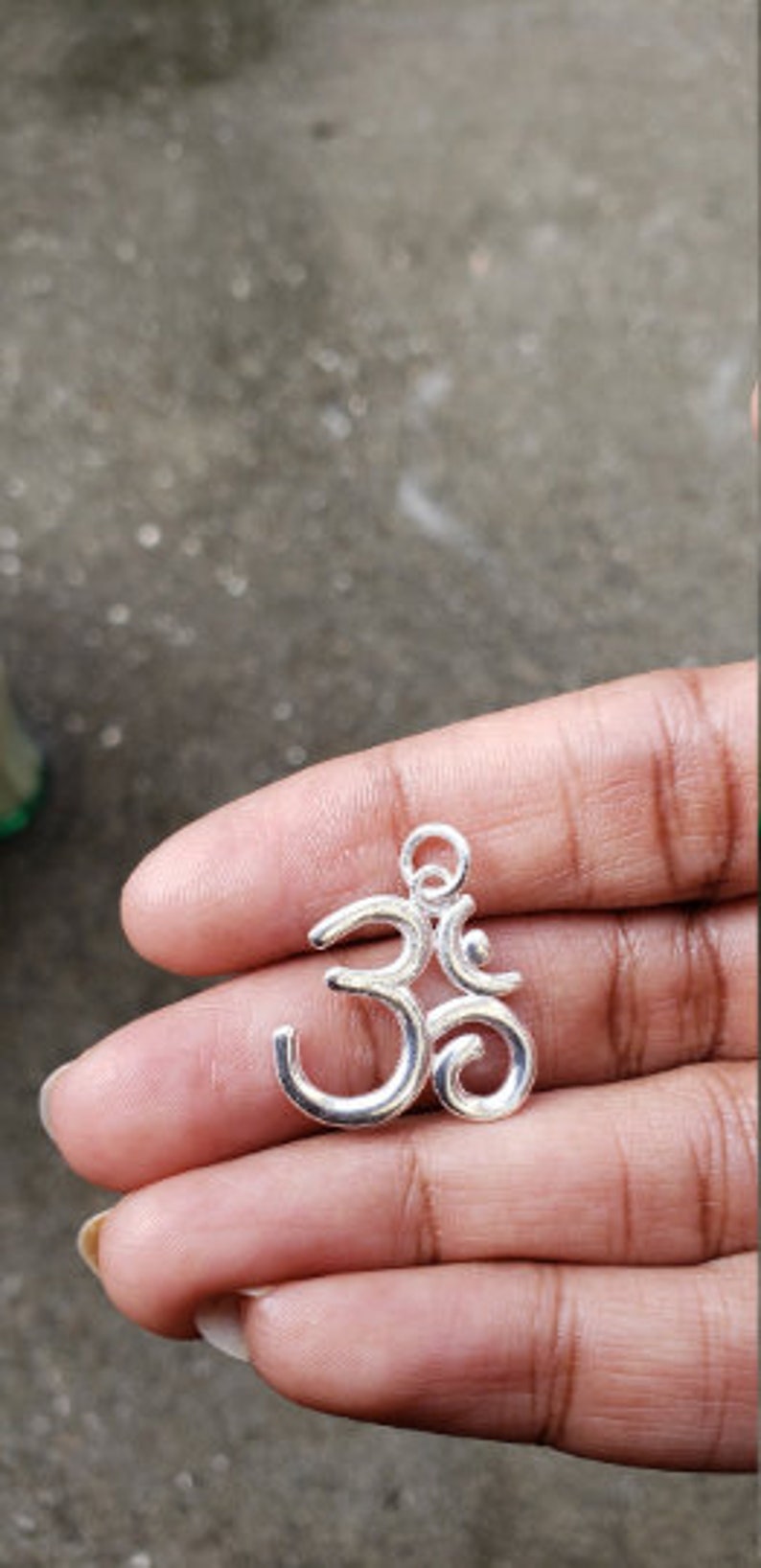 OM Pendent Necklace Pure Silver Chain and OM Pendent Chakra - Etsy