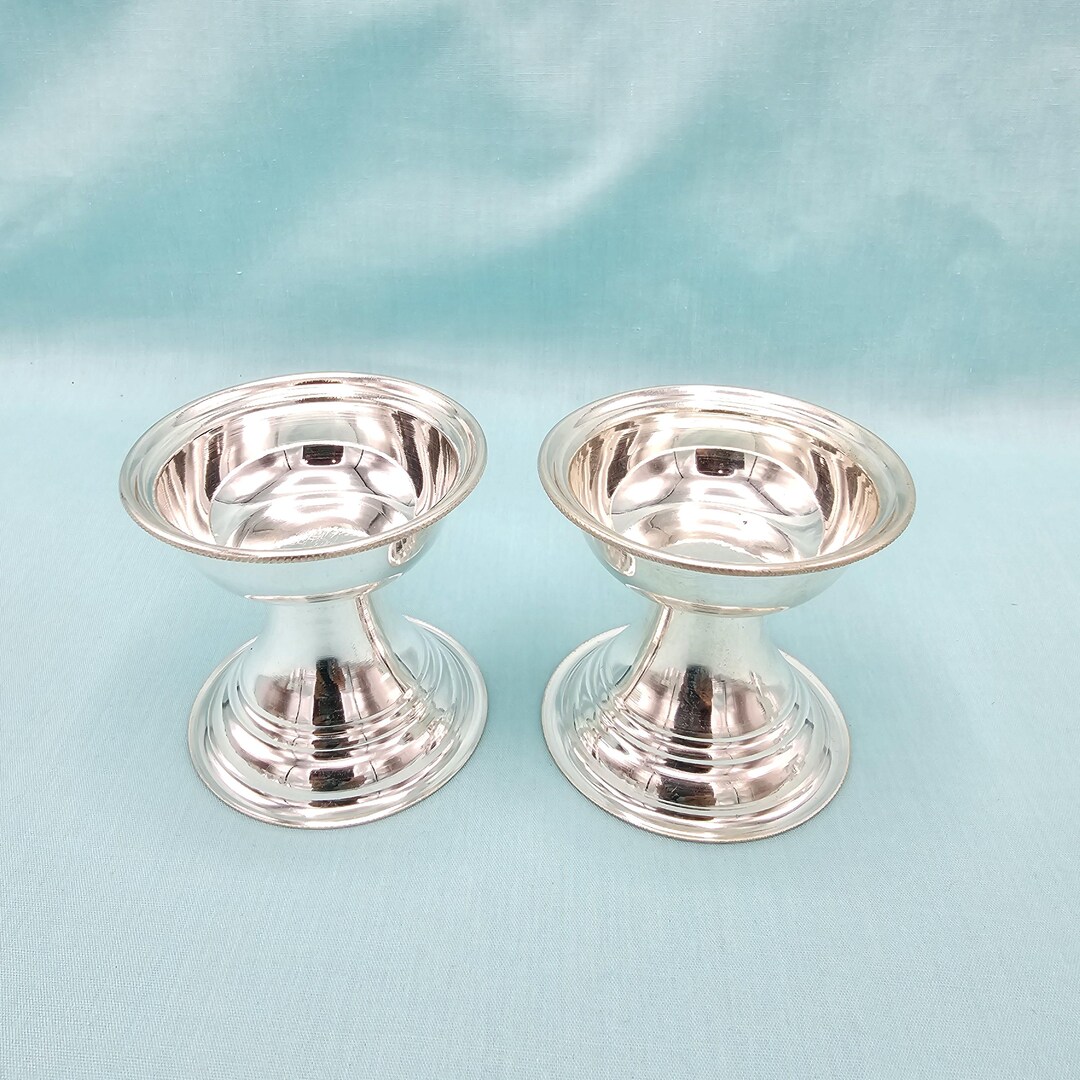 Pure Silver Deepam, Plain Round Silver Lamps, Silver Diyas, Silver ...