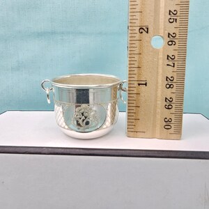 Pure Silver Gangalam, Shanku Chakra and Vinayaka Prasadham Bowls, Small ...