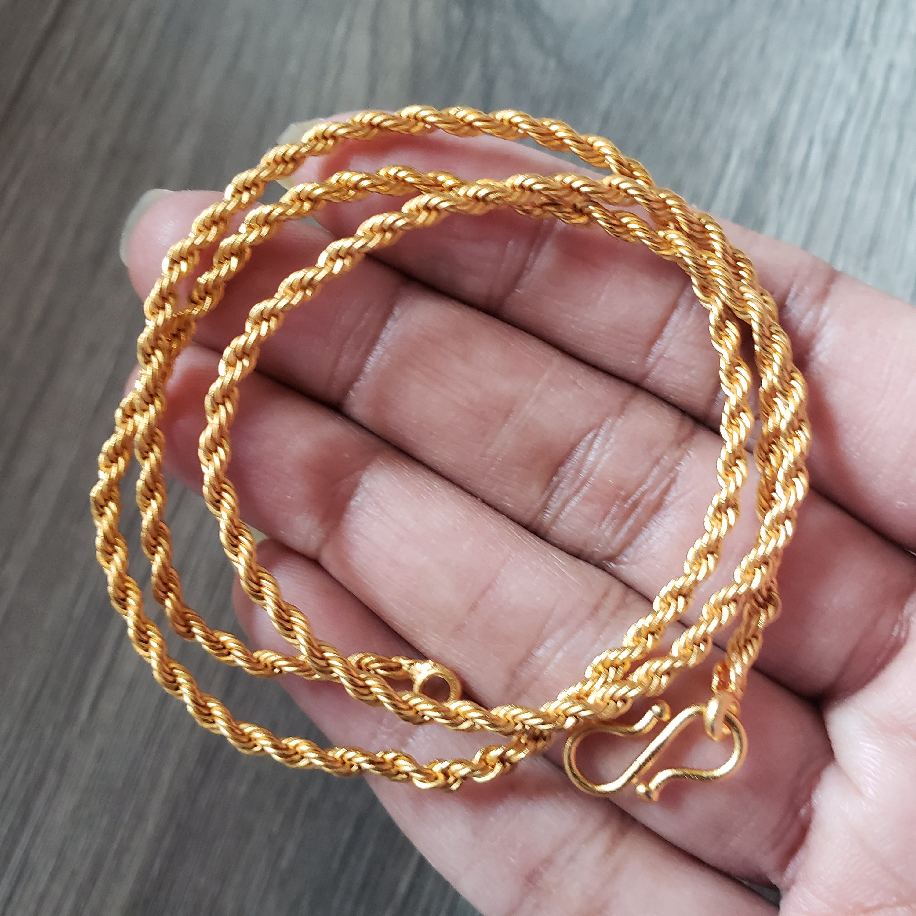 18"matt Finish Antique Gold Chain, Short Necklace Chain, Matt Finish ...