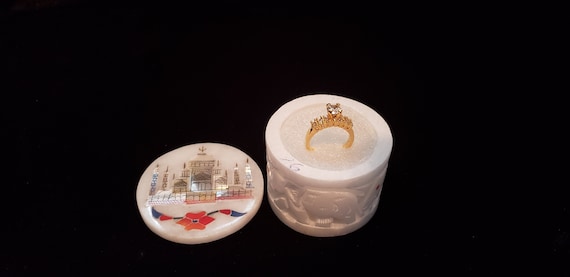 Marble Trinket Box Vintage Marble Box Jewelry Holder | Etsy