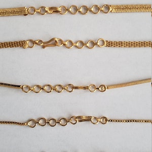 24k Gold Color Covering Extensions or Matt Finish Gold Bracelet ...