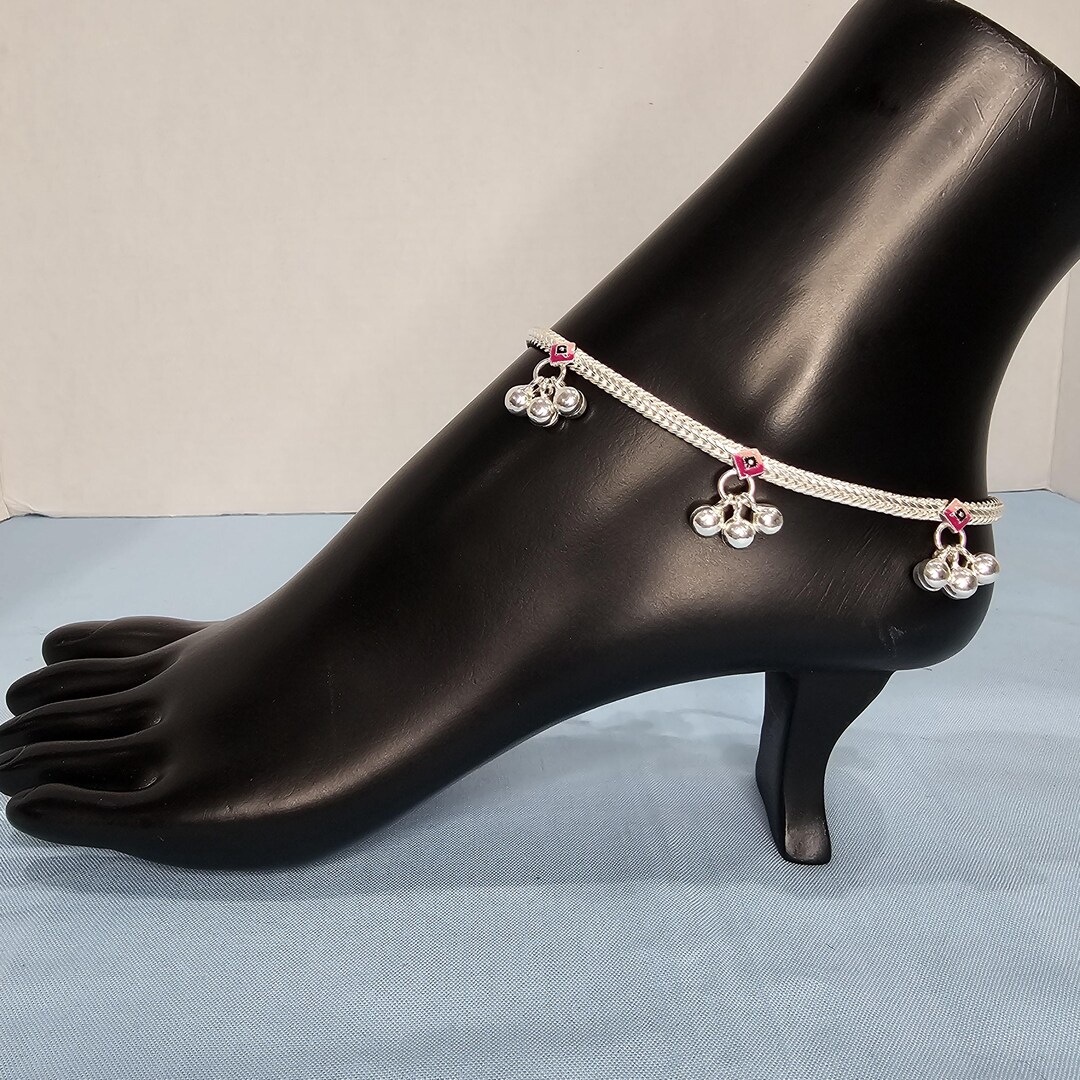 Pure Silver Kids Anklets, Makes Lovely Jingle Sound, Best for Gifting ...
