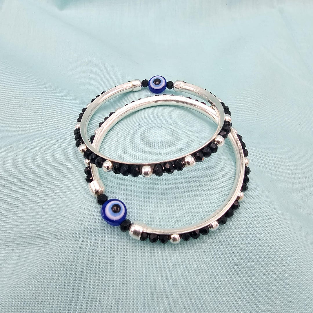 Pure Silver Kids Nazariya, Jistipoosalu for Kids, Evil Eye Bracelets ...