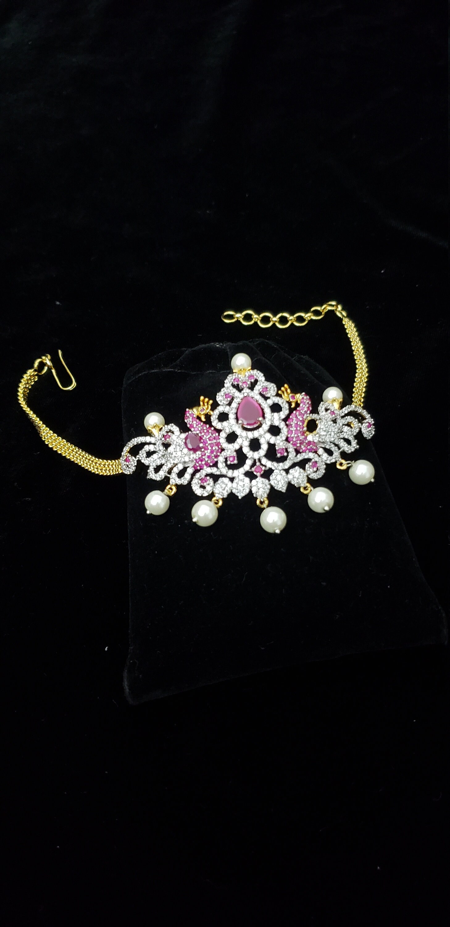 Two in one Peacock pattern armlet Kids Choker becomes | Etsy