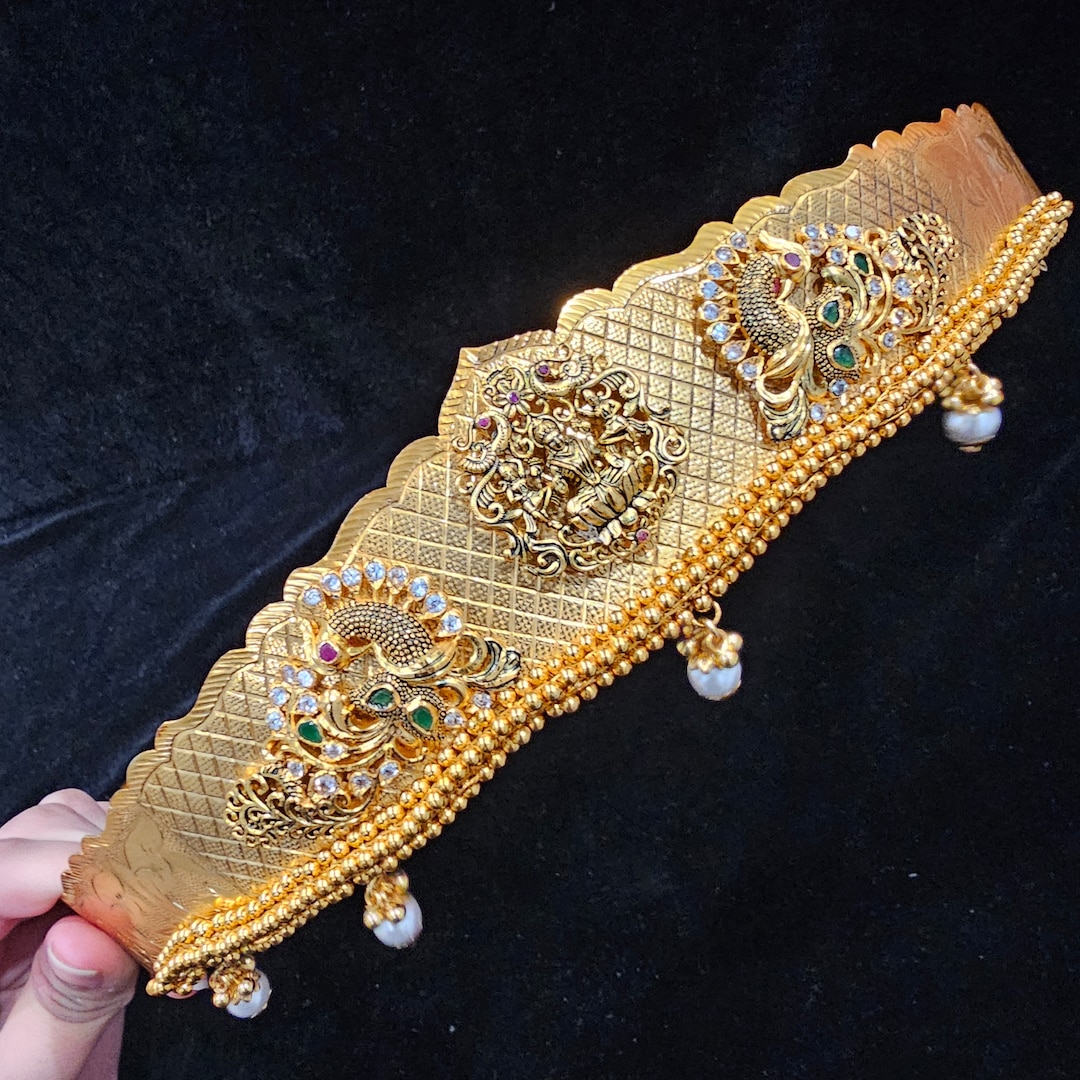 92.5 Silver Vaddanam, South Indian Style Vaddanam, Traditional Waist ...