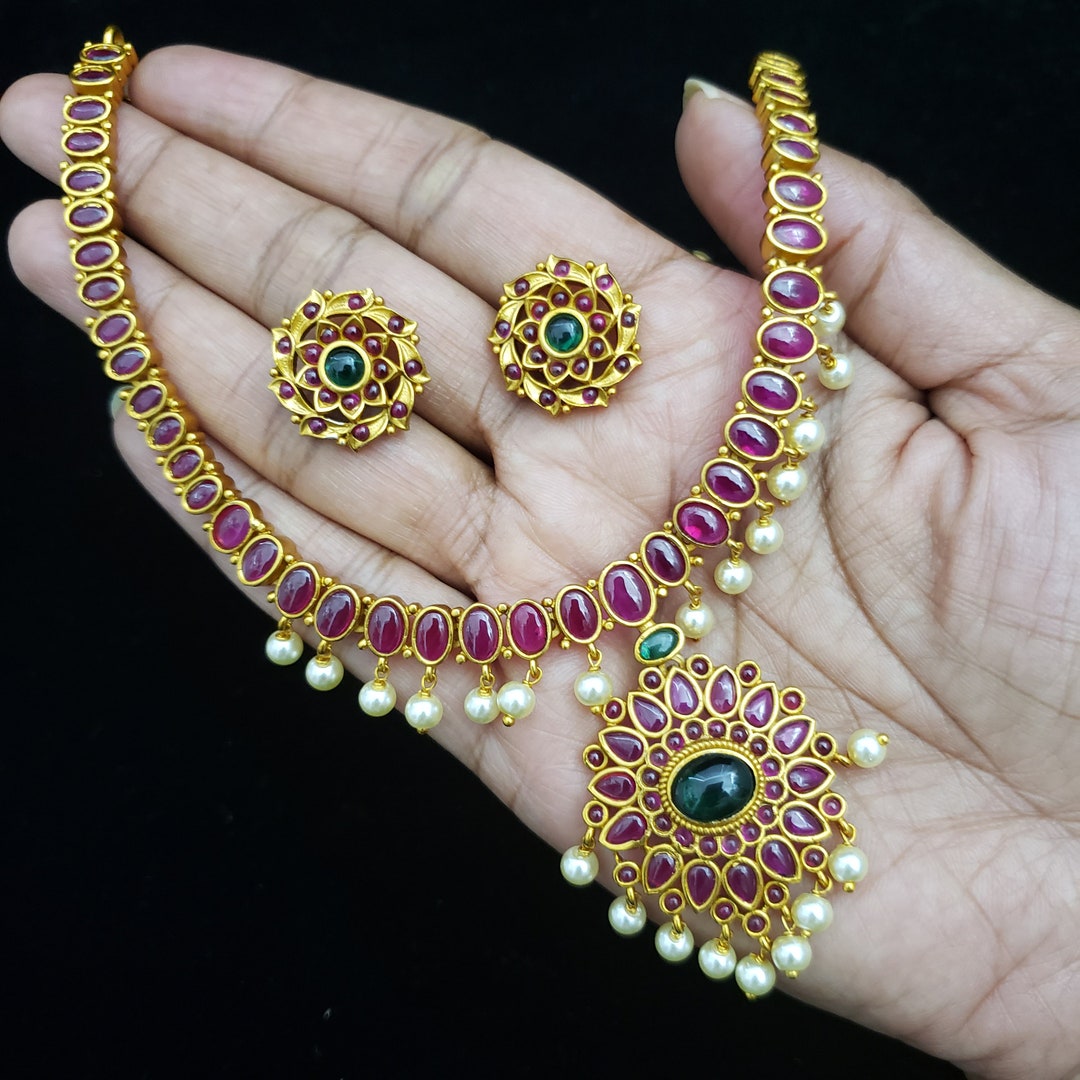 Pink Pota Necklace, Indian Jewelry, Traditional Jewelry, Pearls and ...