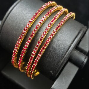 Maroon Color Stone Bangles, Set of 4 Bangles, Mix N Match Bangles - Etsy