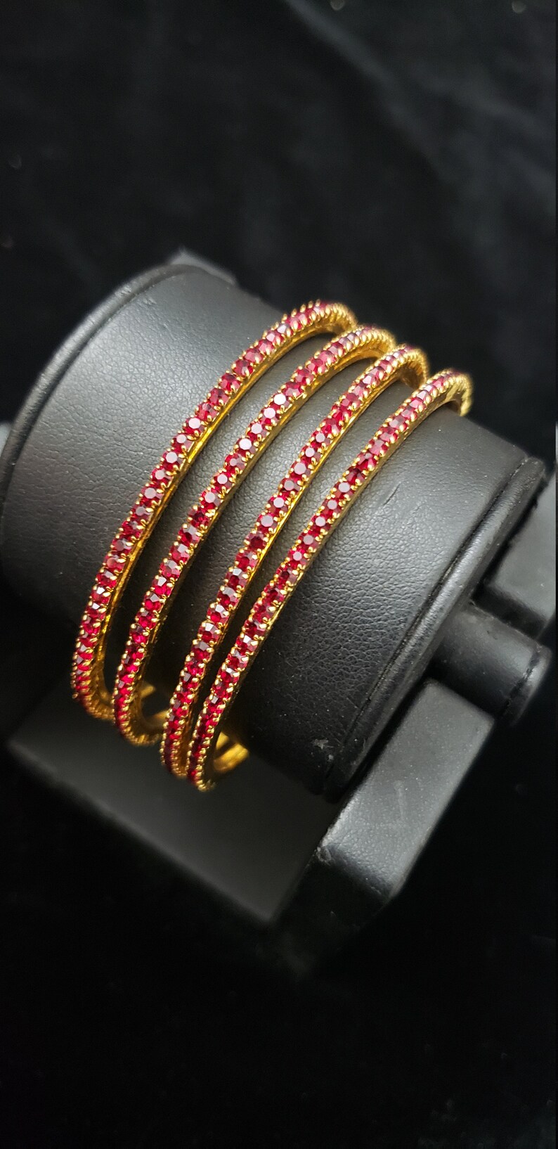 Maroon Color Stone Bangles, Set of 4 Bangles, Mix N Match Bangles - Etsy