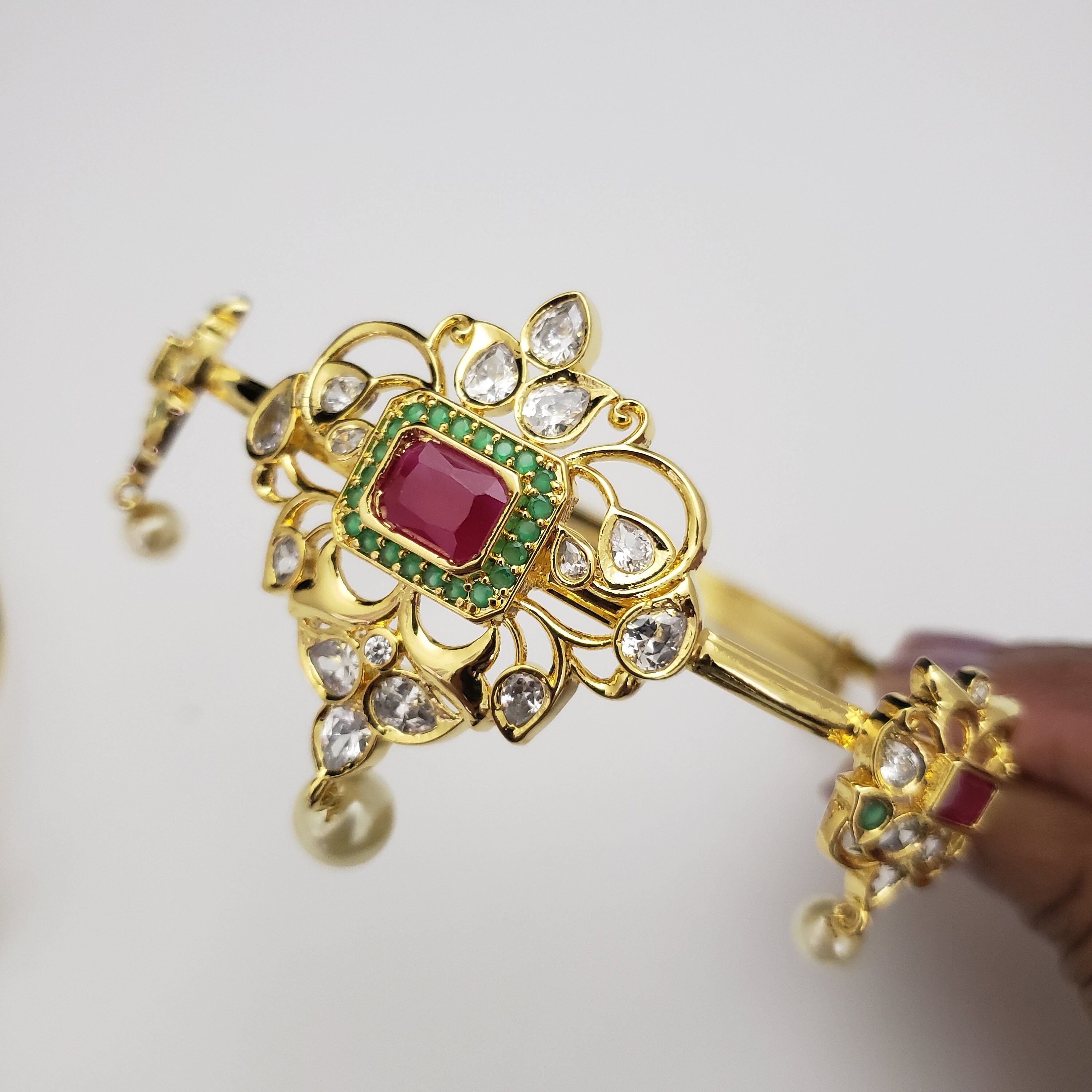 Adult Armlet Bangle Type Armlet With American Diamond and - Etsy Norway