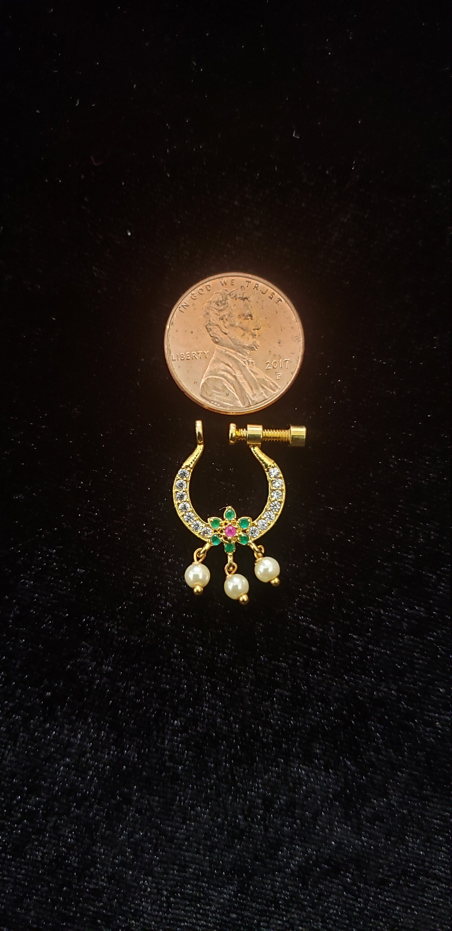 Left Nose Ring Indian Nath Nose Stud Clip On Pressing Nose | Etsy