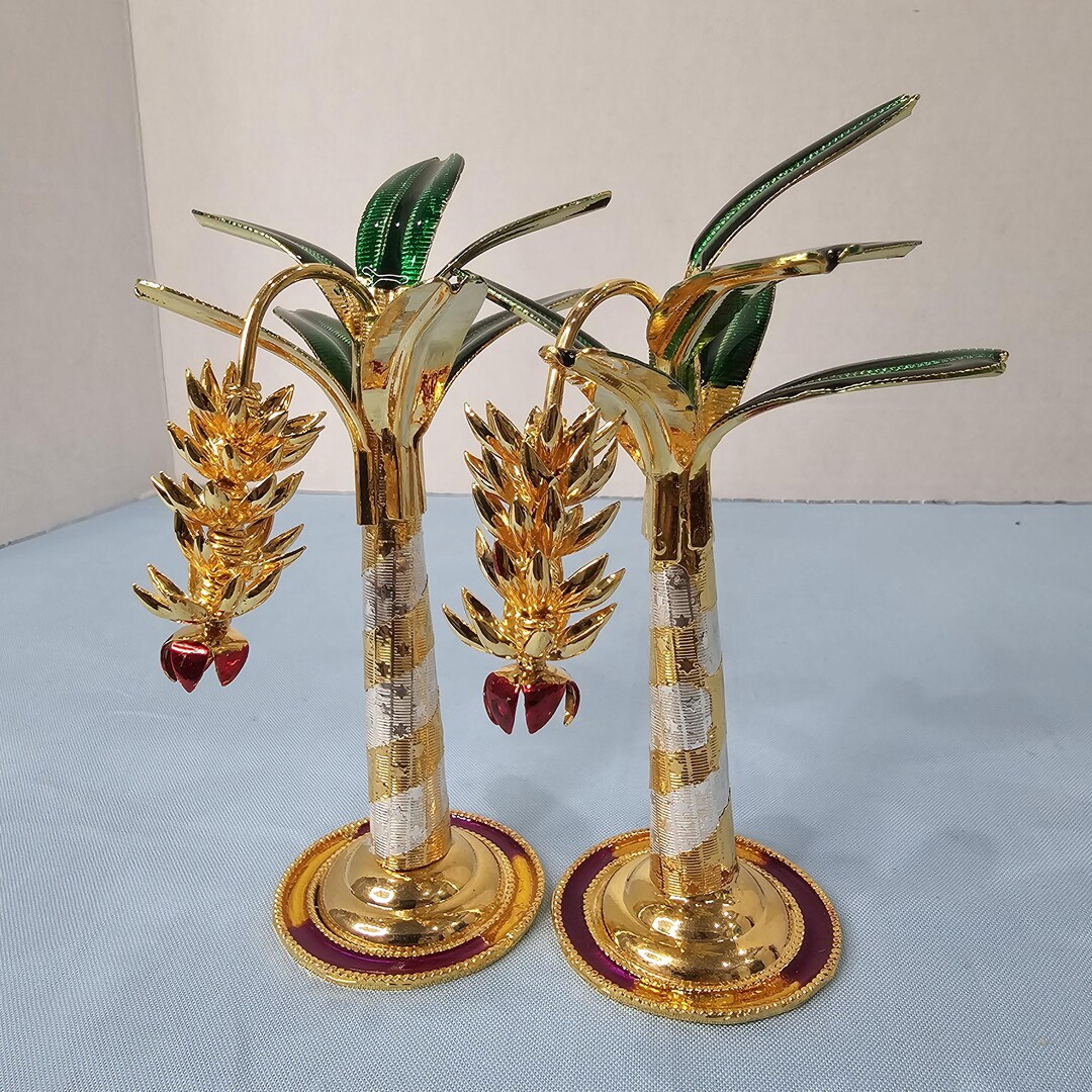 Pure Silver Banana Plants, Dual Tone Gold Covering With Green and Red ...