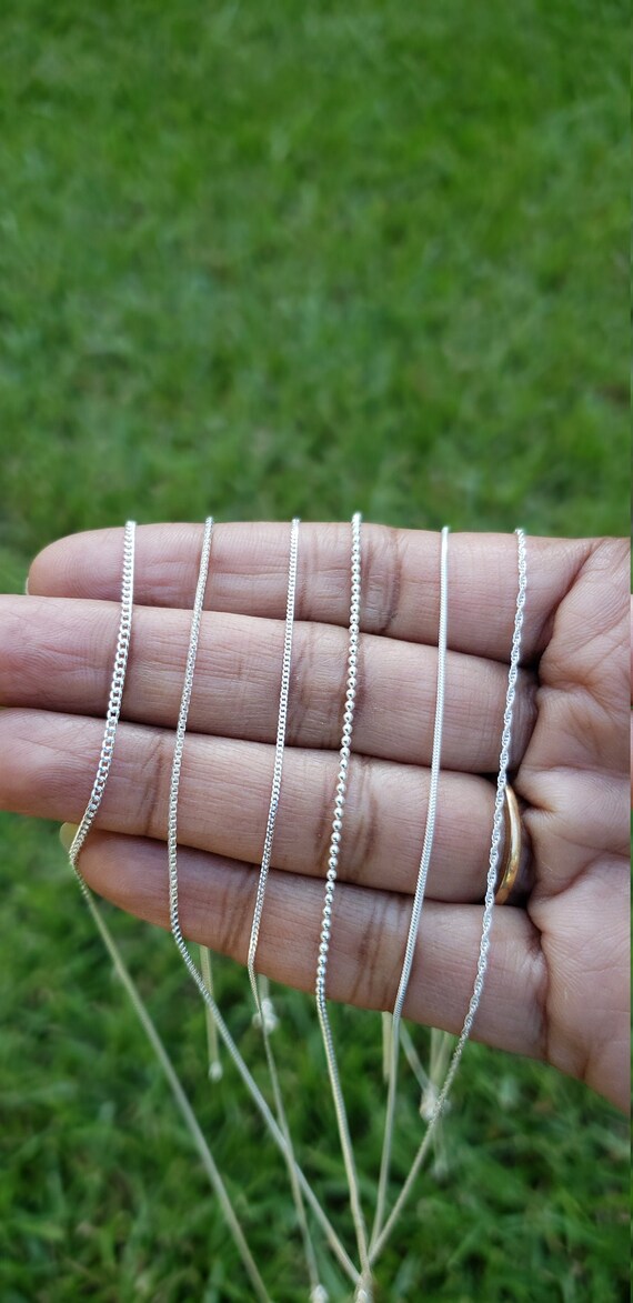 Pure silver Chains 92.5 Silver necklace for everyday use | Etsy