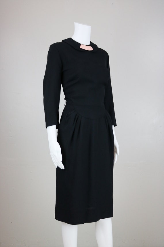 Vintage Classic 50's Handmade Little Black Dress with… - Gem
