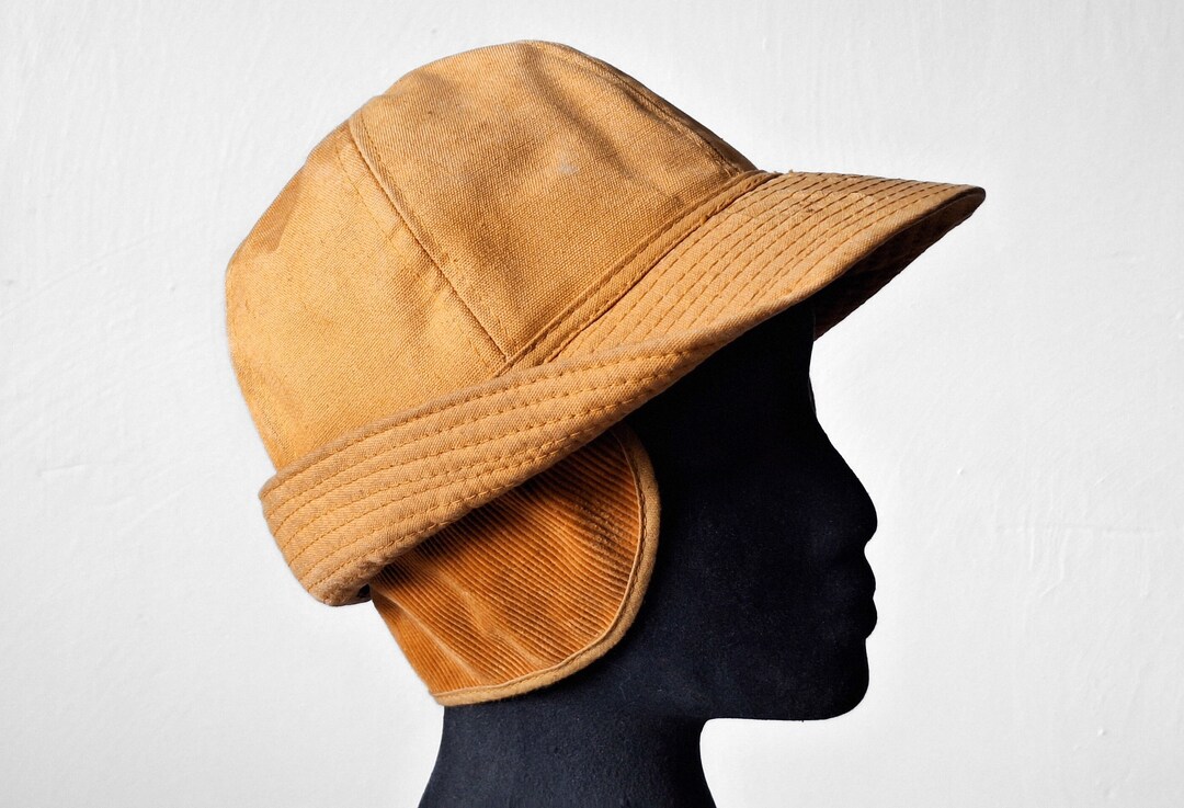 1950's Canvas Jones Hat Red Head bone Dry - Etsy