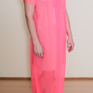 Neon Hot Pink Sheer Negligee Cover - Etsy