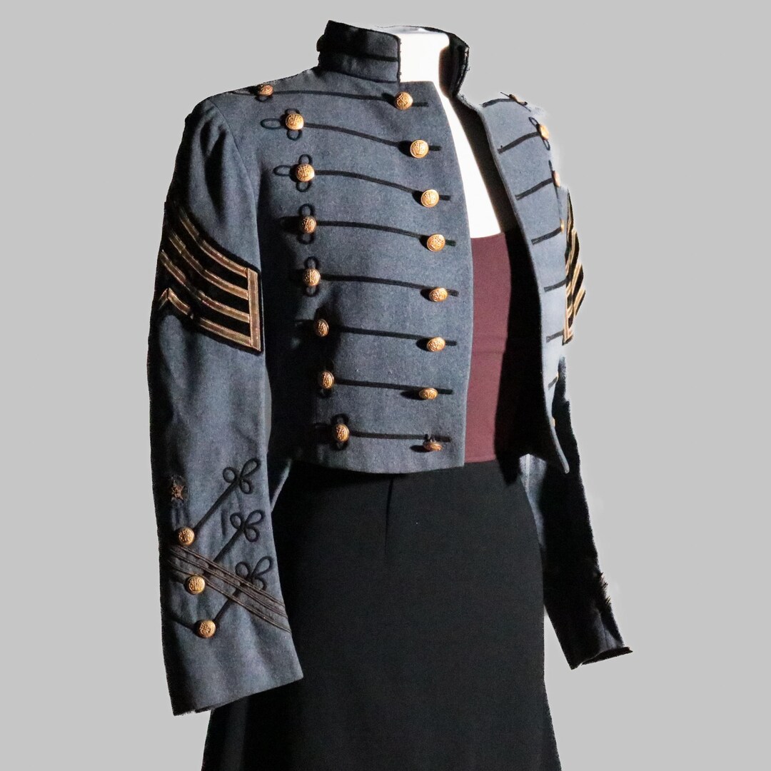 Vintage 1930s Blue-grey Wool Marching Band Jacket With Tails – Dated ...