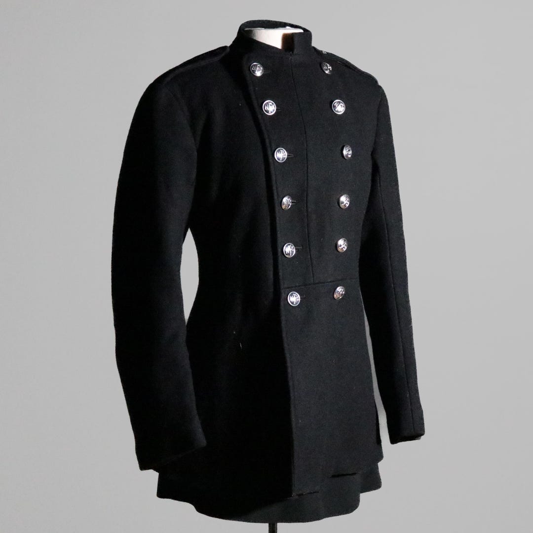 Vintage WWII British National Fire Service (NFS) Wool Peacoat – 1940s ...