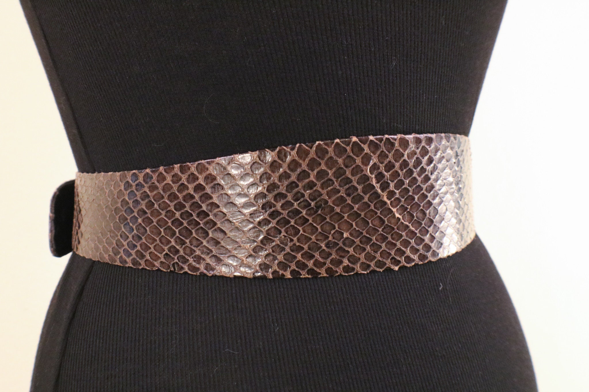 80's Snake Skin Adjustable Statement Belt - Etsy