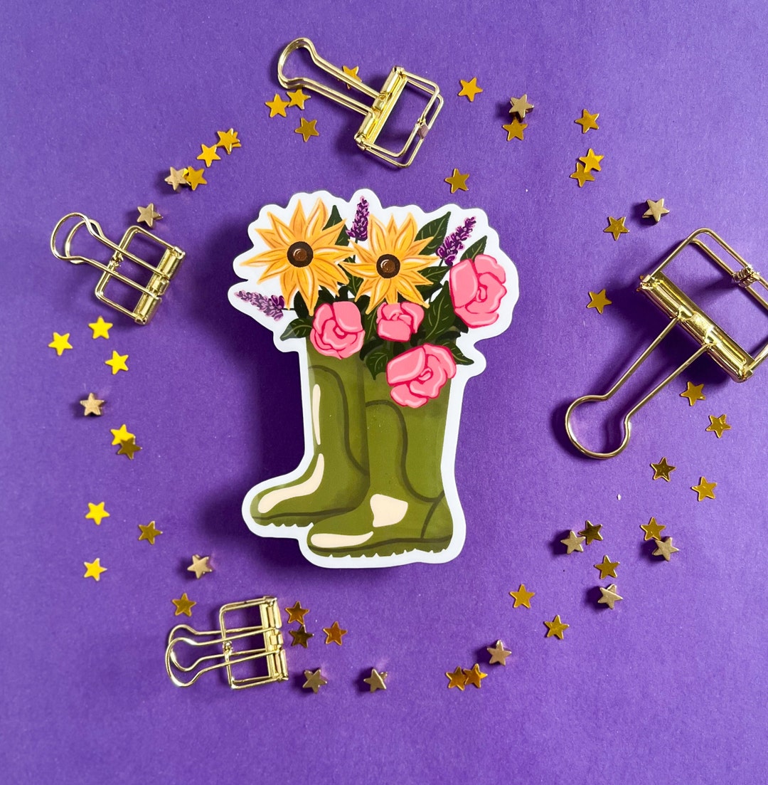 Spring Flower Sticker Plant Lover Gift Houseplant Gardener Sticker ...